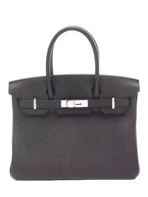 Hermès HERMÈS 30 Togo Leather Handbag Black