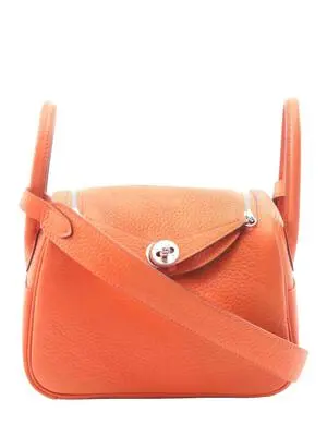 Hermès HERMÈS Mini Lindy Crossbody Bag Orange