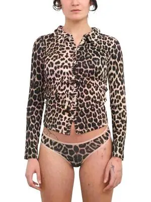 BASERANGE Cosme Leopard-print Shirt - Neutrals