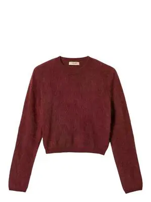 TWINSET Brushed Wool Crew Neck Jumper - Red