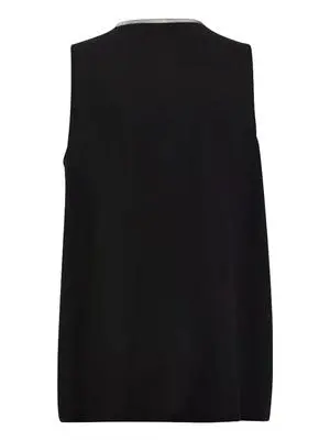 Fabiana Filippi Sleeveless V-neck Top - Black