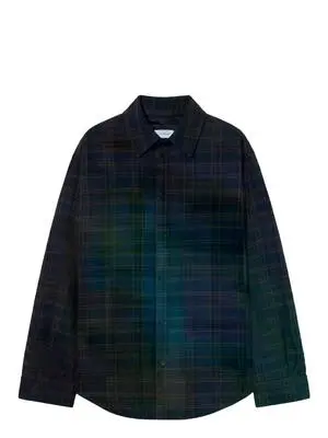 Off-White Check Flannel Padded Overshirt - Blue