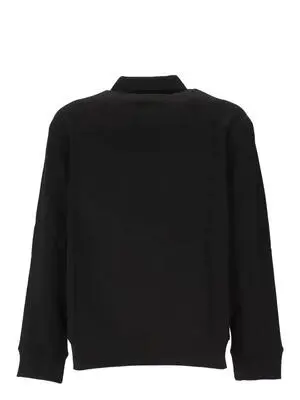 C.P. COMPANY Logo-embroidered Quarter-zip Polo Shirt - Black
