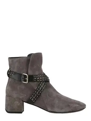 TOD'S TOD'S Suede Buckle Ankle Boots