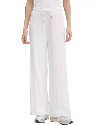 PUMA Puma Ribbed Wide-Leg Drawstring Trousers