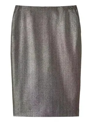TWINSET Pinstriped Midi Skirt - Grey