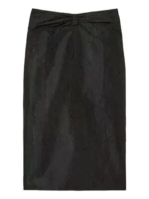 TWINSET TWINSET Midi Moiré Skirt With Bow Detail