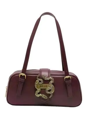 Just Cavalli Snake Plaque Shoulder Bag - Red