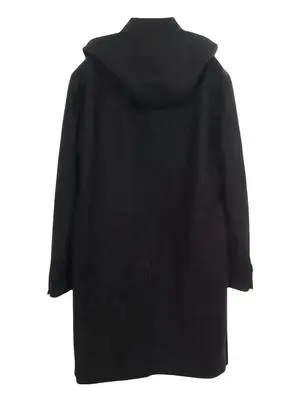 Valentino Garavani Single-breasted Hooded Coat - Black