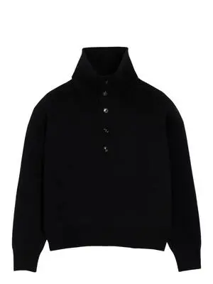 AMI AMI Paris High-Neck Button-Up Jumper