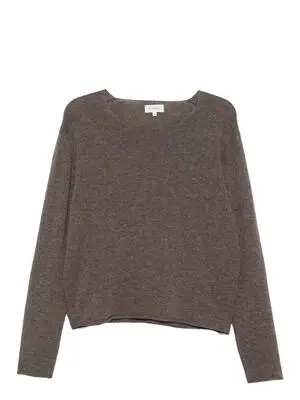 SECOND / LAYER Weezur Raw-edge Sweater - Brown