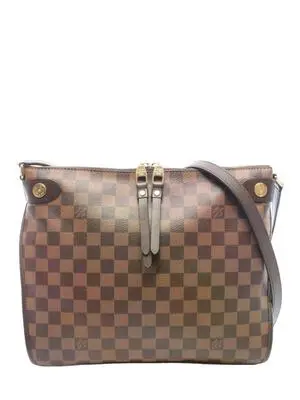 LOUIS VUITTON Damier Ebene Duomo Shoulder Bag - Brown