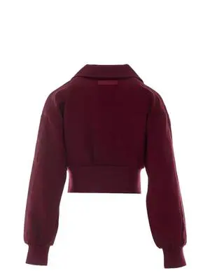 TWINSET Zip-Fastening Cropped Sweatshirt With High Neck