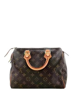 LOUIS VUITTON Speedy Handbag Monogram Canvas 25 Satchel - Brown