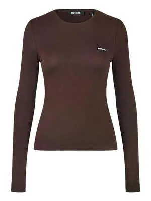ROTATE BY BIRGER CHRISTENSEN Long-sleeve T-shirt - Brown