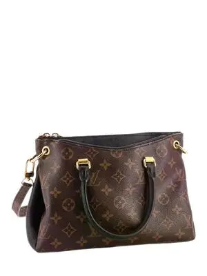 LOUIS VUITTON Monogram Canvas Pallas Tote Shoulder Bag Black