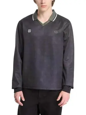 Fred Perry FRED PERRY Meyba V-Neck T-shirt With Logo Print Blue