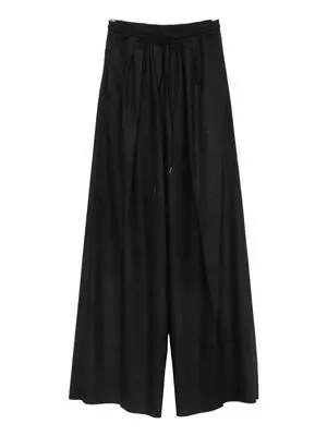 Max Mara Drawstring Waist Wide Leg Trousers - Grey