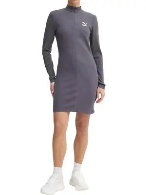 PUMA Puma Ribbed Knit Long Sleeve Mini Dress