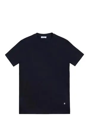 MANUEL RITZ Logo-embroidered T-shirt - Blue