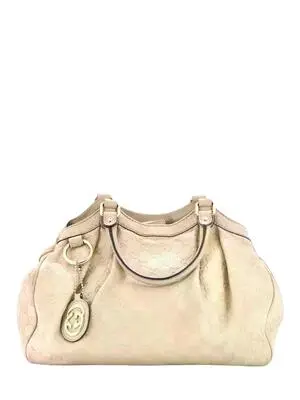 Gucci Sukey Ssima Leather Medium Tote Bag - Neutrals