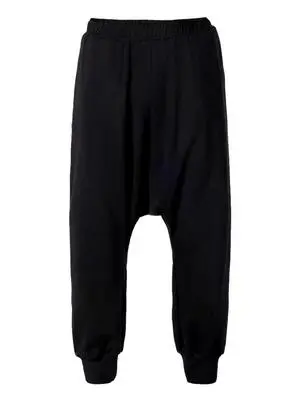 Alchemy Fashions Drop-crotch Cuffed Trousers - Black