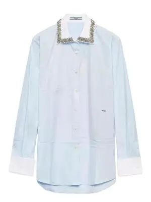 PRADA Prada Embroidered Poplin Shirt