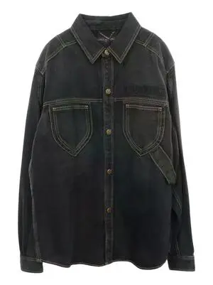 LOUIS VUITTON Louis Vuitton Logo Embroidered Denim Jacket