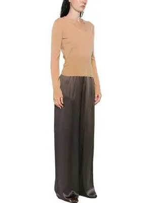 Max Mara MAX MARA Ribbed Knit Scoop Neck Sweater Neutrals