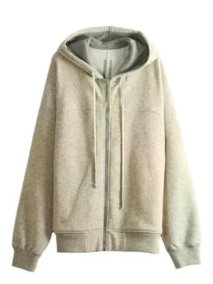 Rick Owens Zip-up Drawstring Hooded Jacket - Neutrals