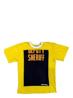 BETTER WITH AGE Deputy Sheriff Slogan-print Patch-detail T-shirt - Yellow