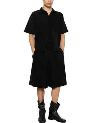 Issey Miyake Pleated Shortsleeved Shirt - Black