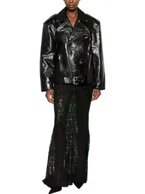 SAINT LAURENT Saint Laurent Grained Leather Biker Jacket
