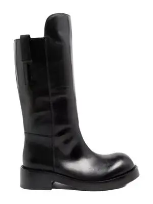 ANN DEMEULEMEESTER Ann Demeulemeester Black Leather Pull-On Boots