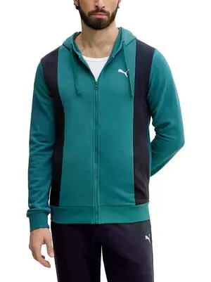 PUMA Colour-block Logo-print Hoodie - Green