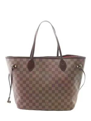LOUIS VUITTON Louis Vuitton Damier Ebene Neverfull MM Tote Bag Brown