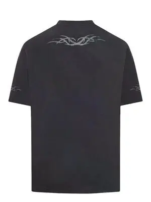 Balenciaga Gothic Logo-print T-shirt - Black