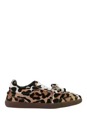 TOD'S Tod's Leopard-Print Pony Hair Sneakers With Bow Detailing