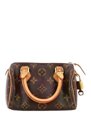 LOUIS VUITTON Speedy Mini Hl Handbag Monogram Canvas Satchel - Brown