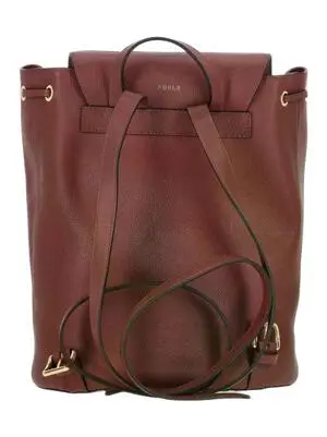 Furla Grainy Leather Backpack - Red