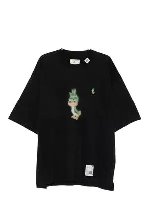 Mihara Yasuhiro Leon-print T-shirt - Black