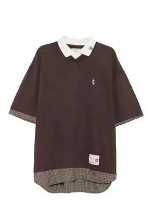 Mihara Yasuhiro Triple-layered Duck-embroidered T-shirt - Brown