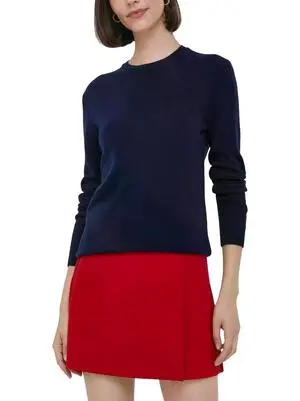BENETTON Crew Neck Long Sleeve Sweater - Blue