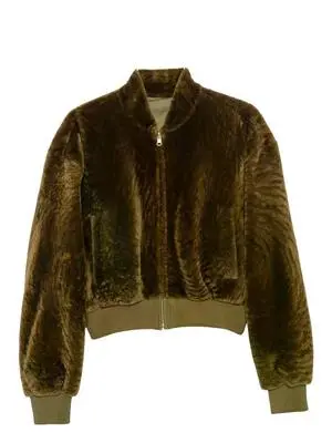 ARMA Shearling-trimmed Reversible Bomber Jacket - Black