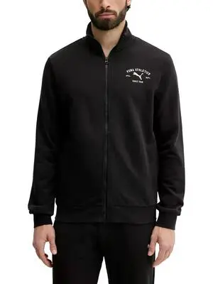 PUMA Logo-print Zip-up Sweater - Black