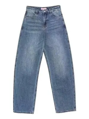 TWENTY FOURHAITCH Glitter Effect Wide-leg Jeans - Blue