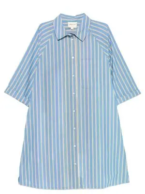 MAISON 123 MAISON123 Vertical Stripe Mini Shirt Dress