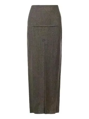 RICK OWENS Rick Owens High-Waisted Slit-Detail Midi Skirt