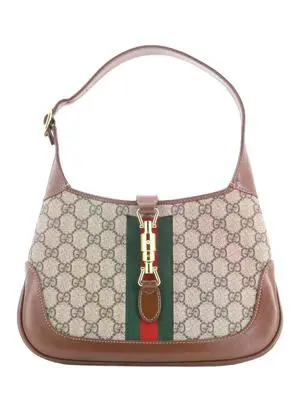 Gucci Jackie 1961 Gg Coated Canvas Small Hobo Bag - Brown