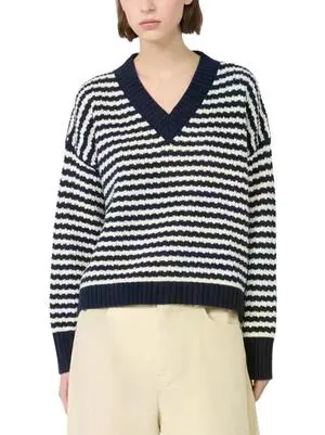Max Mara MAX MARA Spiga Wool Jumper Blue